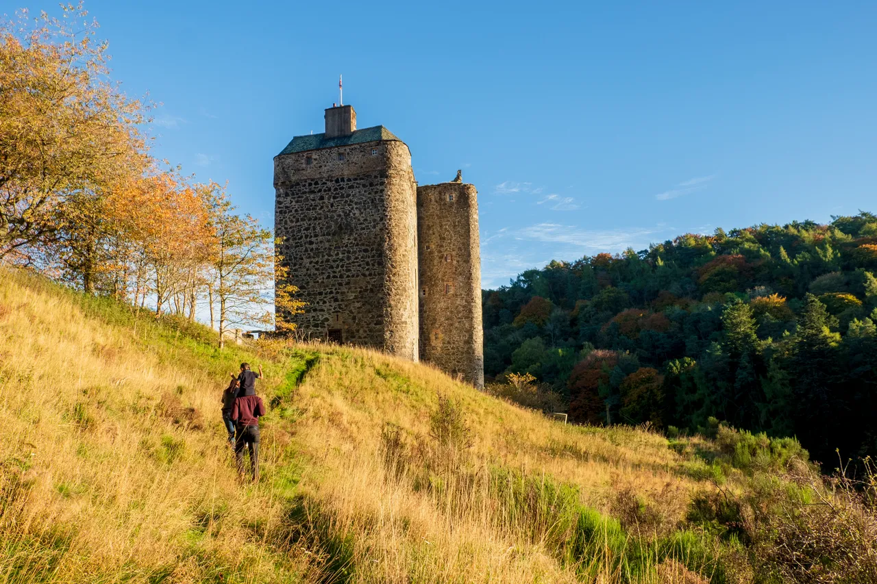 The grounds of Neidpath Castle