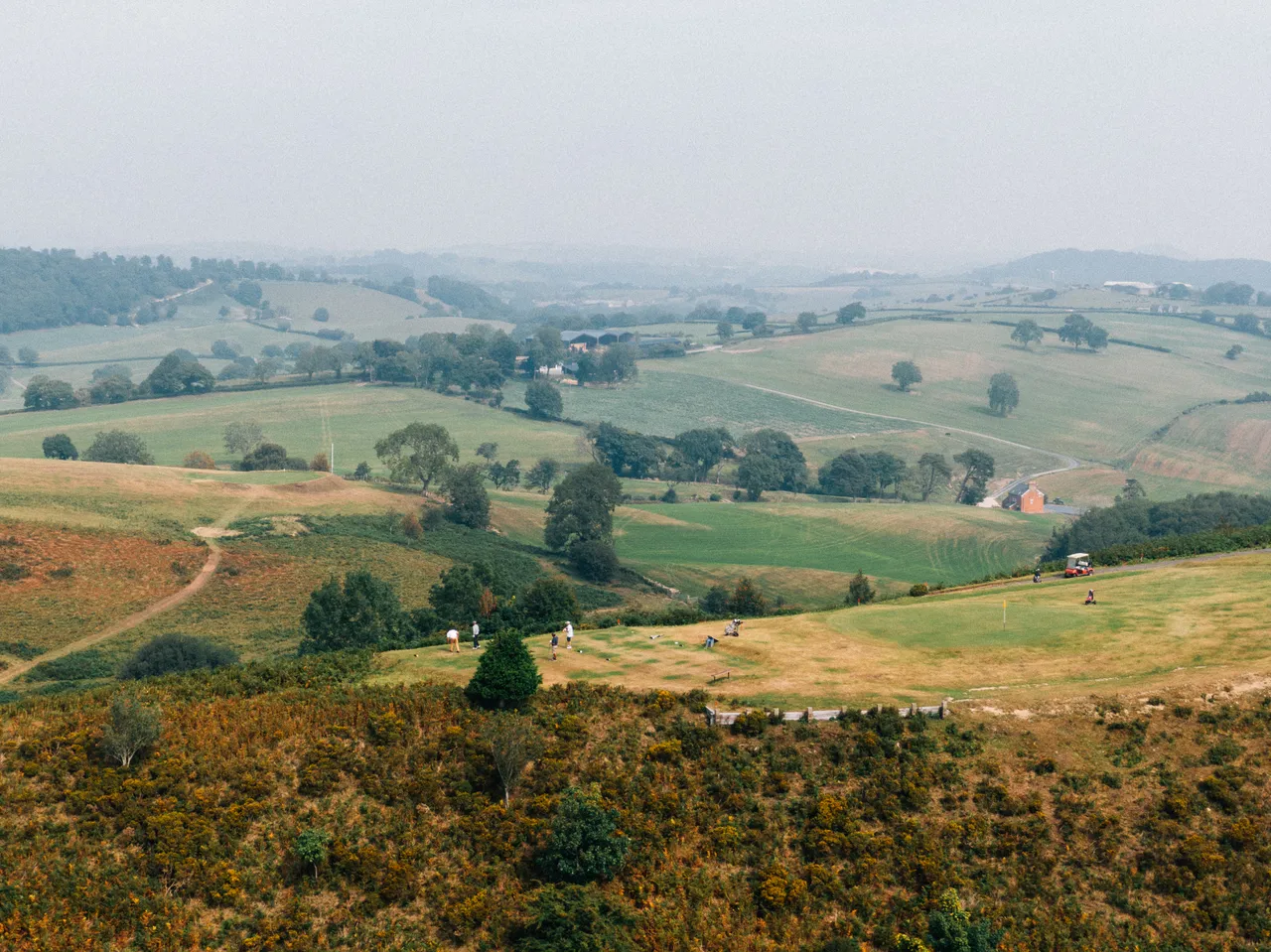 Glyndŵr's Way, Y Golfa, Welshpool, Mid Wales.